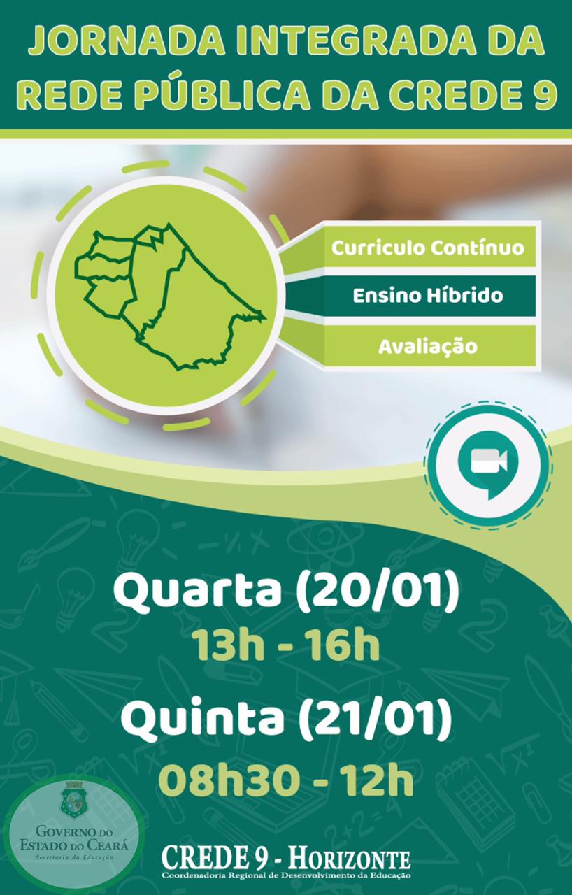 TEM INÍCIO A JORNADA INTEGRADA DA REDE PÚBLICA DA CREDE 9 ...